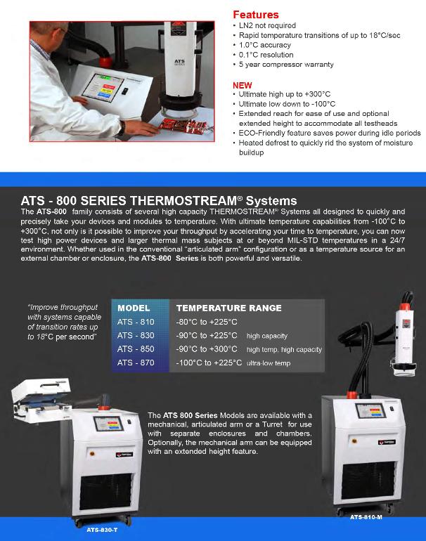 Quadcomm authorized rep of Temptronic Thermal Cycling, Shock testing ...